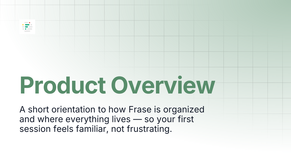 Product Overview | Frase Crash Course